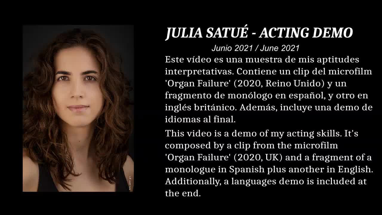 Video of Julia Satué - Filmmakers